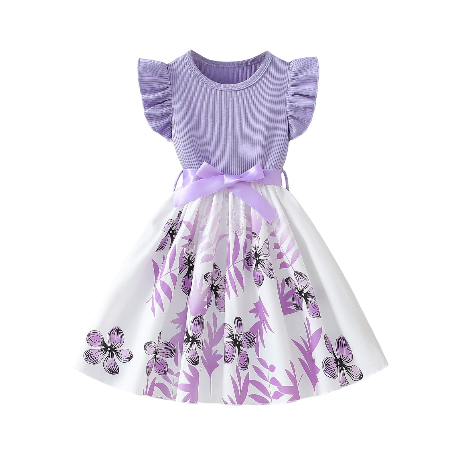 LUOGENLI Girls Dresses Size 7 Summer Toddler Girls Summer Ruffles ...