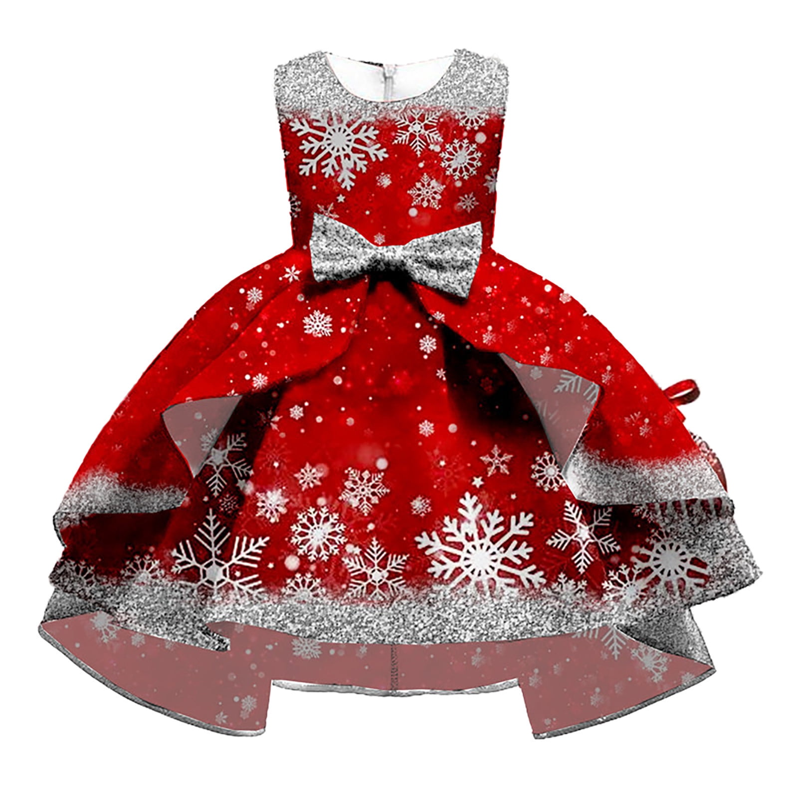 LUOGENLI Girls Dresses Size 8 Kids Girls Christmas Bowknot Cartoon ...