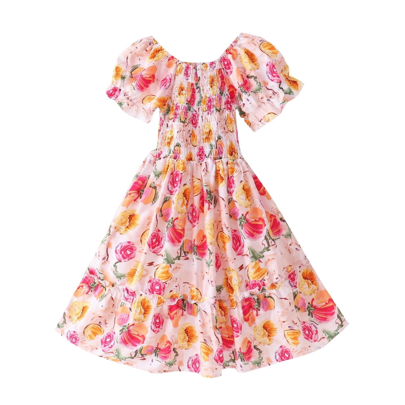 LUOGENLI Girls Dresses Size 8 Medium and Large Children Stretch Skirt ...