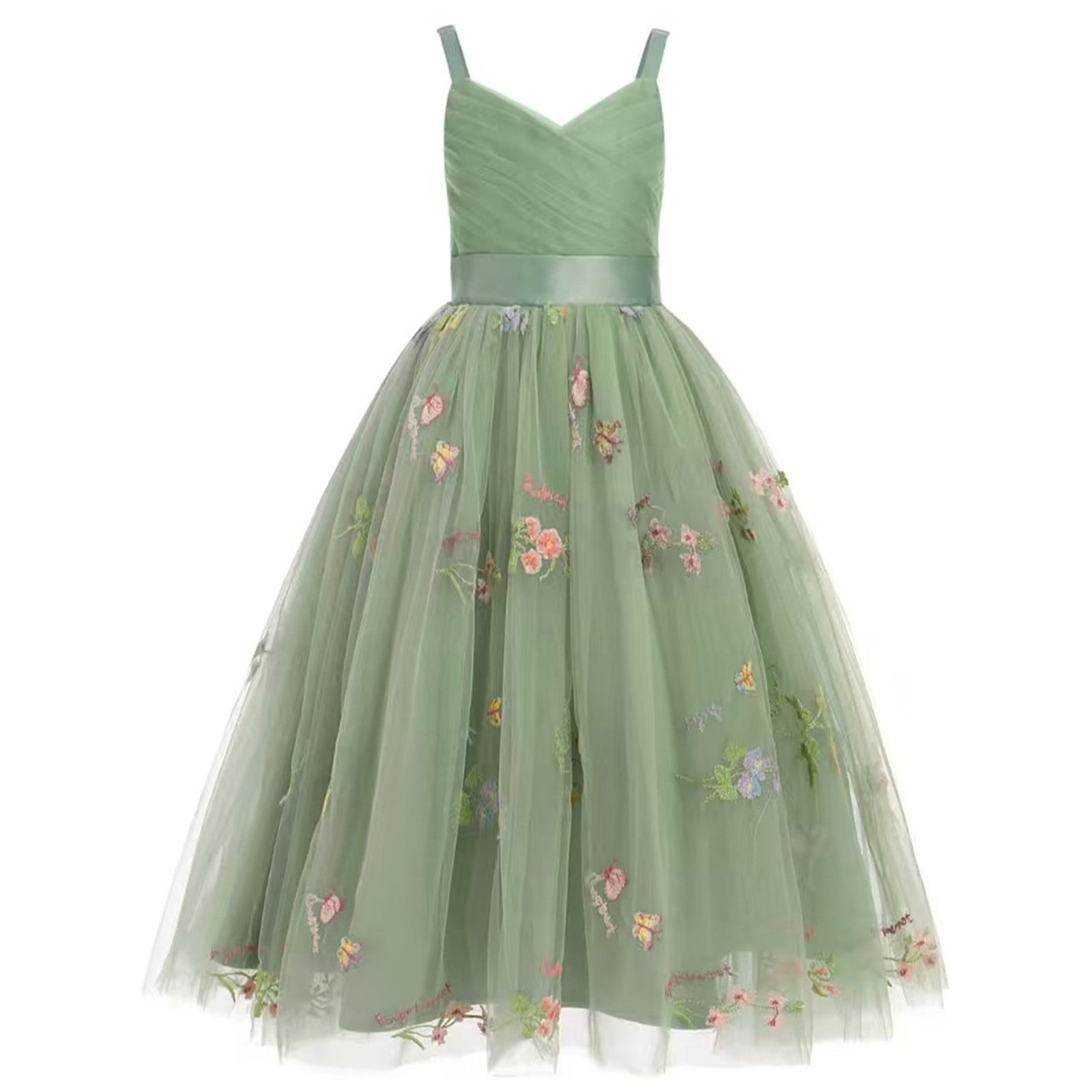LUOGENLI Girls Dresses Size 8 Summer Kids Girls Tulle Skirt Summer ...