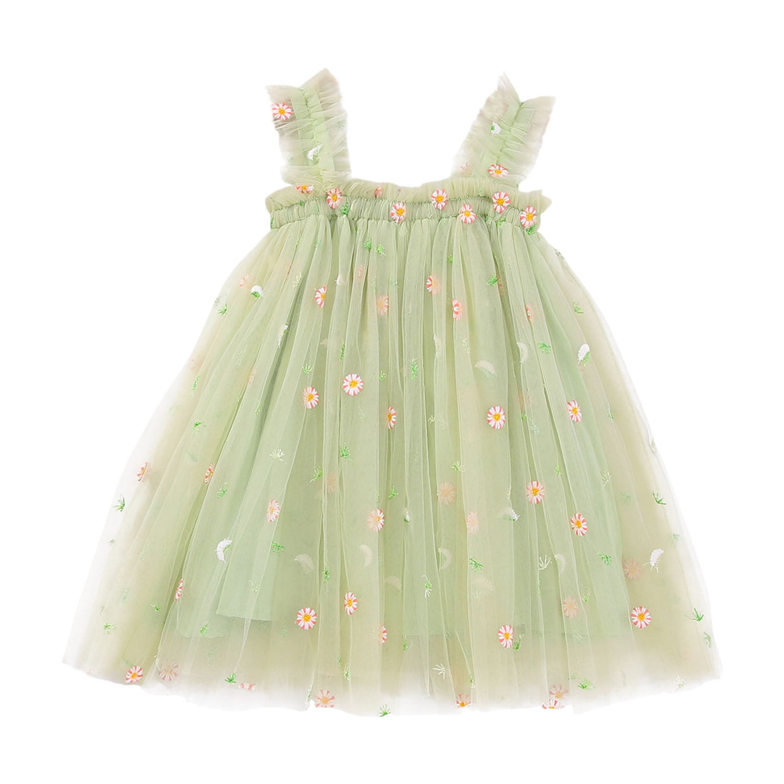 LUOGENLI Girls Dresses Size 8 Summer Kids Girls Tulle Skirt Summer ...