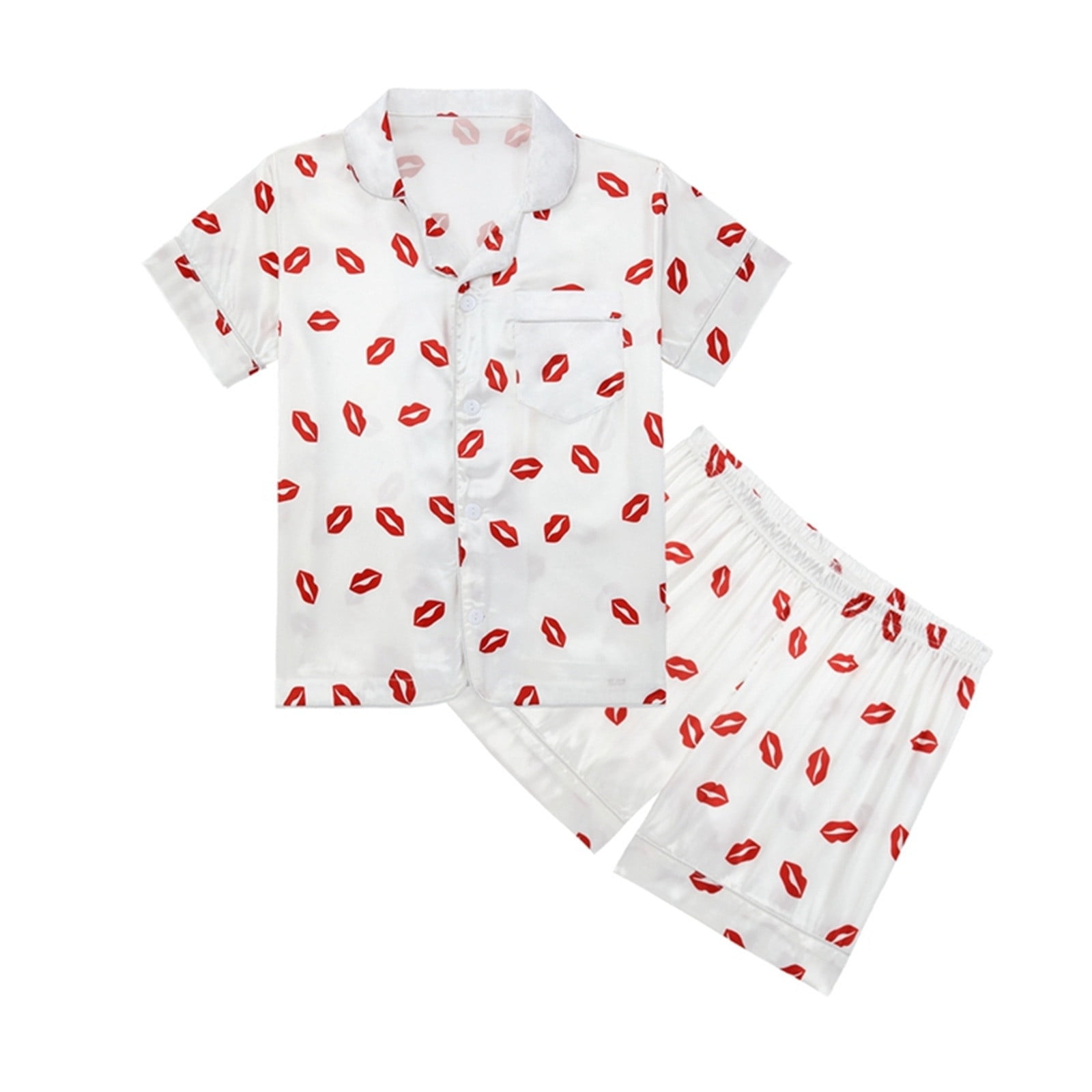LUOGENLI Girls Pajamas Size 10-12 Shorts Set Cotton Kids Toddler Baby ...