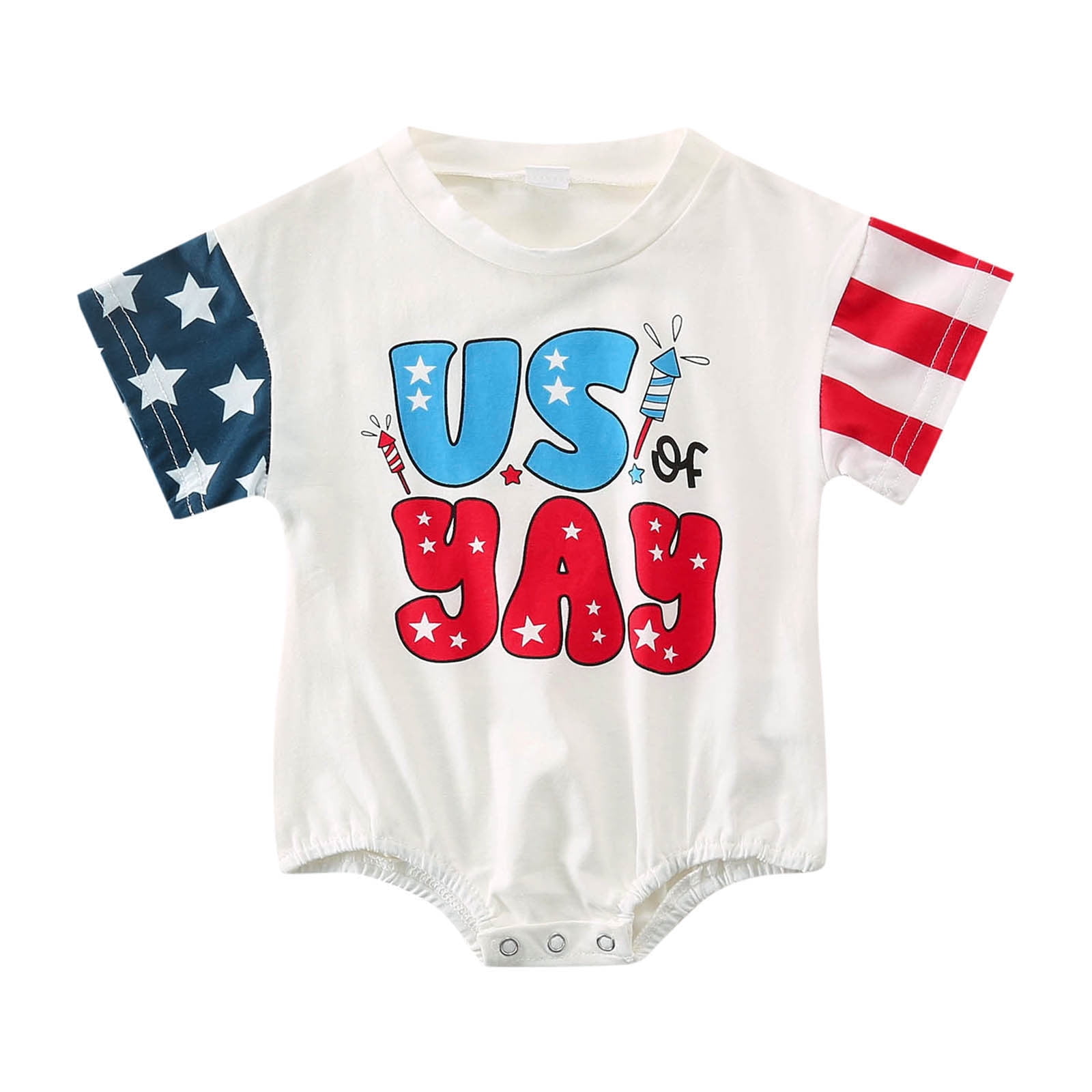 LUOGENLI Girls Rompers Size 8-10 Boys Girls Short Sleeve Independence ...