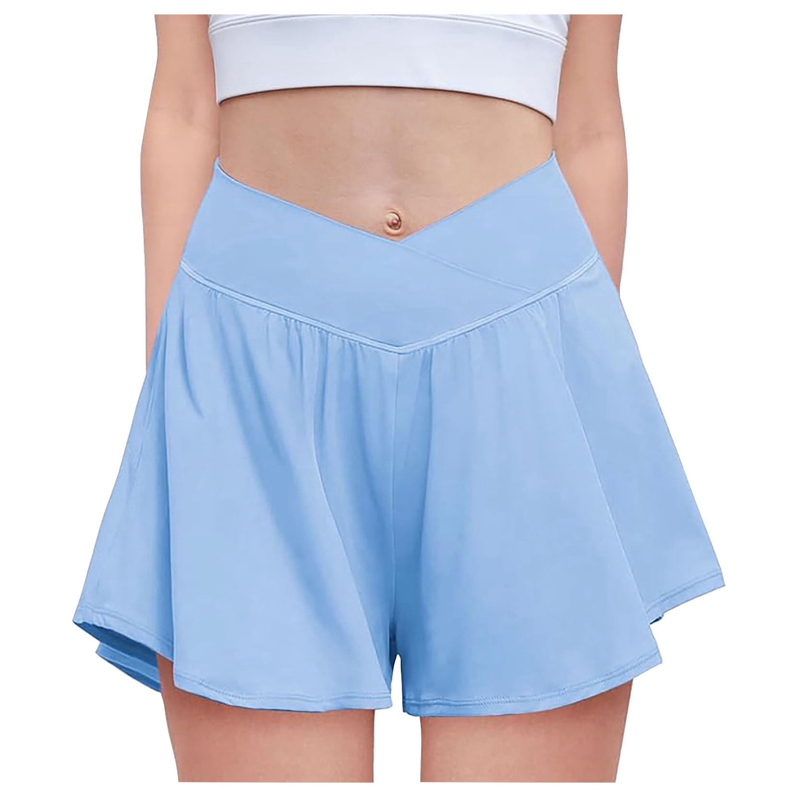 LUOGENLI Girls Shorts Size 12-14 Youth Girls Flowy Shorts with Spandex ...