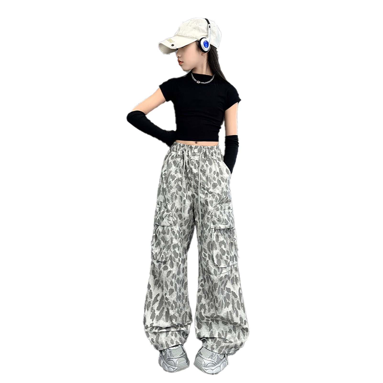 LUOGENLI Girls Shorts Size 7/8 Cargo Pants for Girls Casual High ...