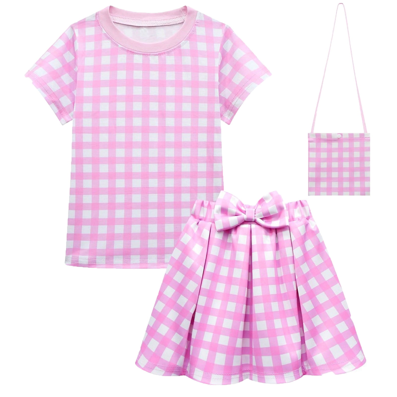LUOGENLI Girls Summer Outfits Size 7/8 Summer Girls Plaid Birthday ...