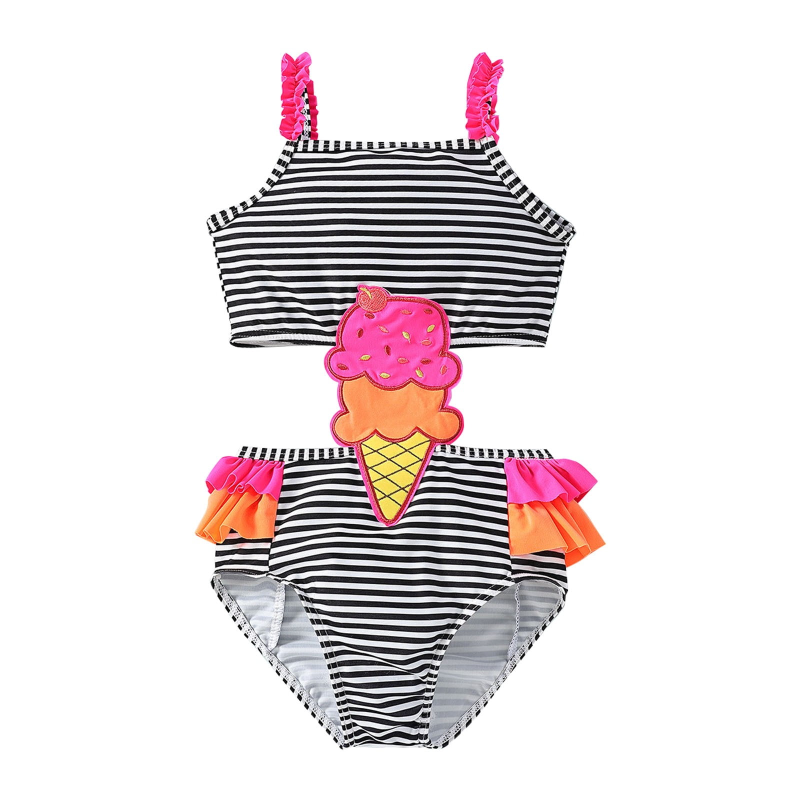 LUOGENLI Girls Swimsuit Size 10/12 Girls Swimming 1Pc Swimsuit Kids ...