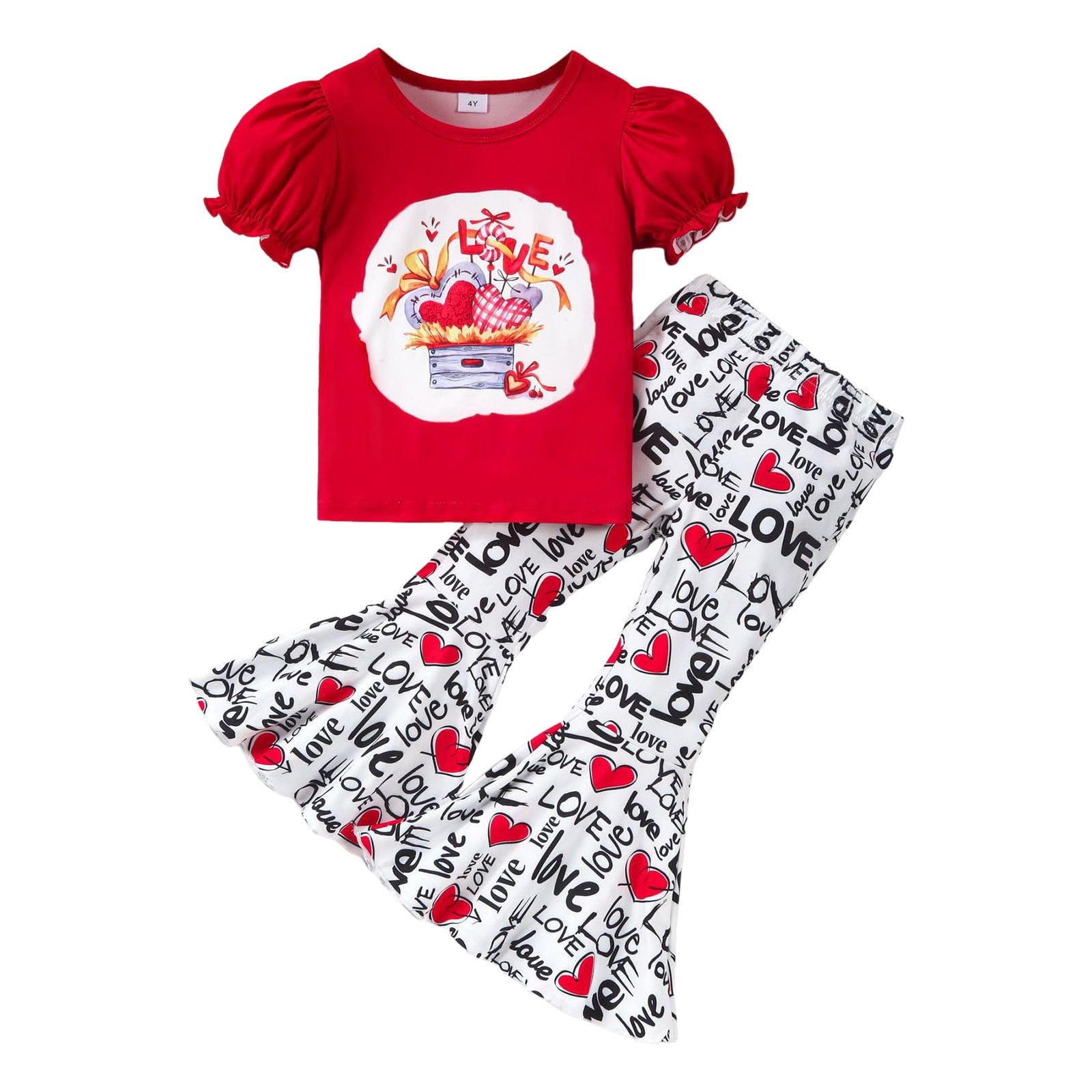 LUOGENLI Little Girls Outfits Size 6-7 Toddler Girls Long Sleeve ...