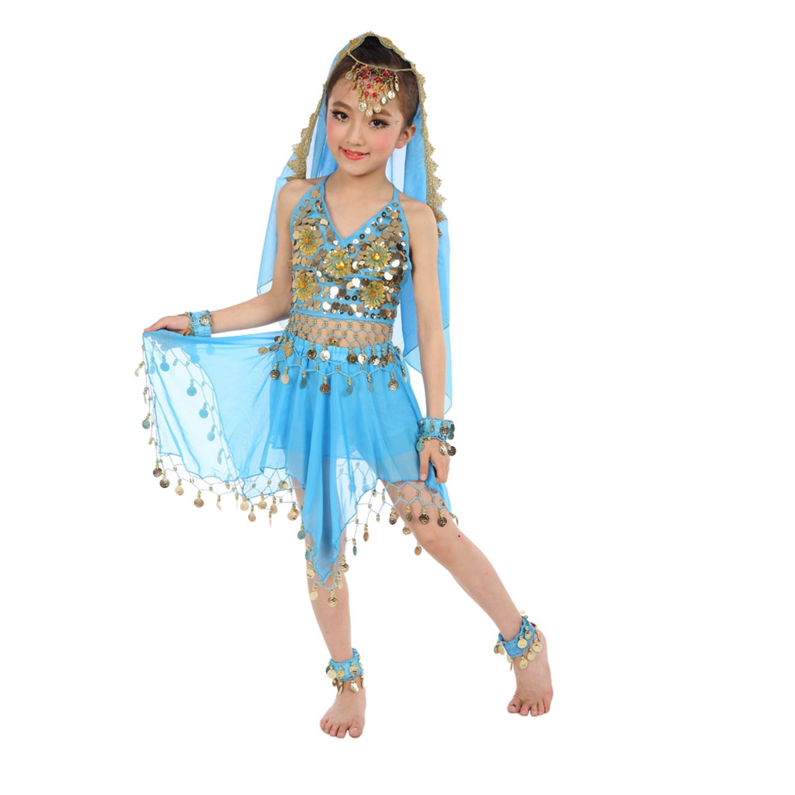 LUOGENLI Little Girls Outfits Size 9/10 Summer Children's Dance ...