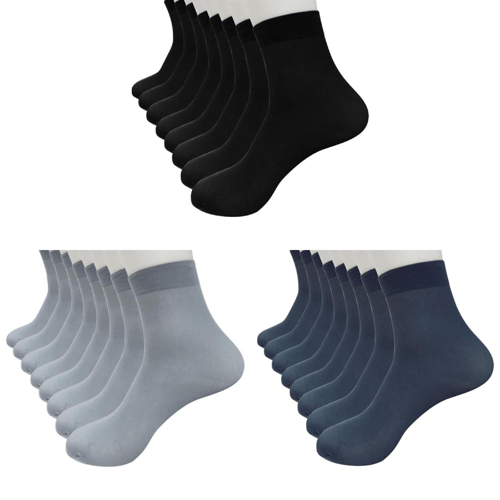 LUOGENLI Socks for Men Size 13-15 8 Pairs Fiber thin Elastic Short Silk ...