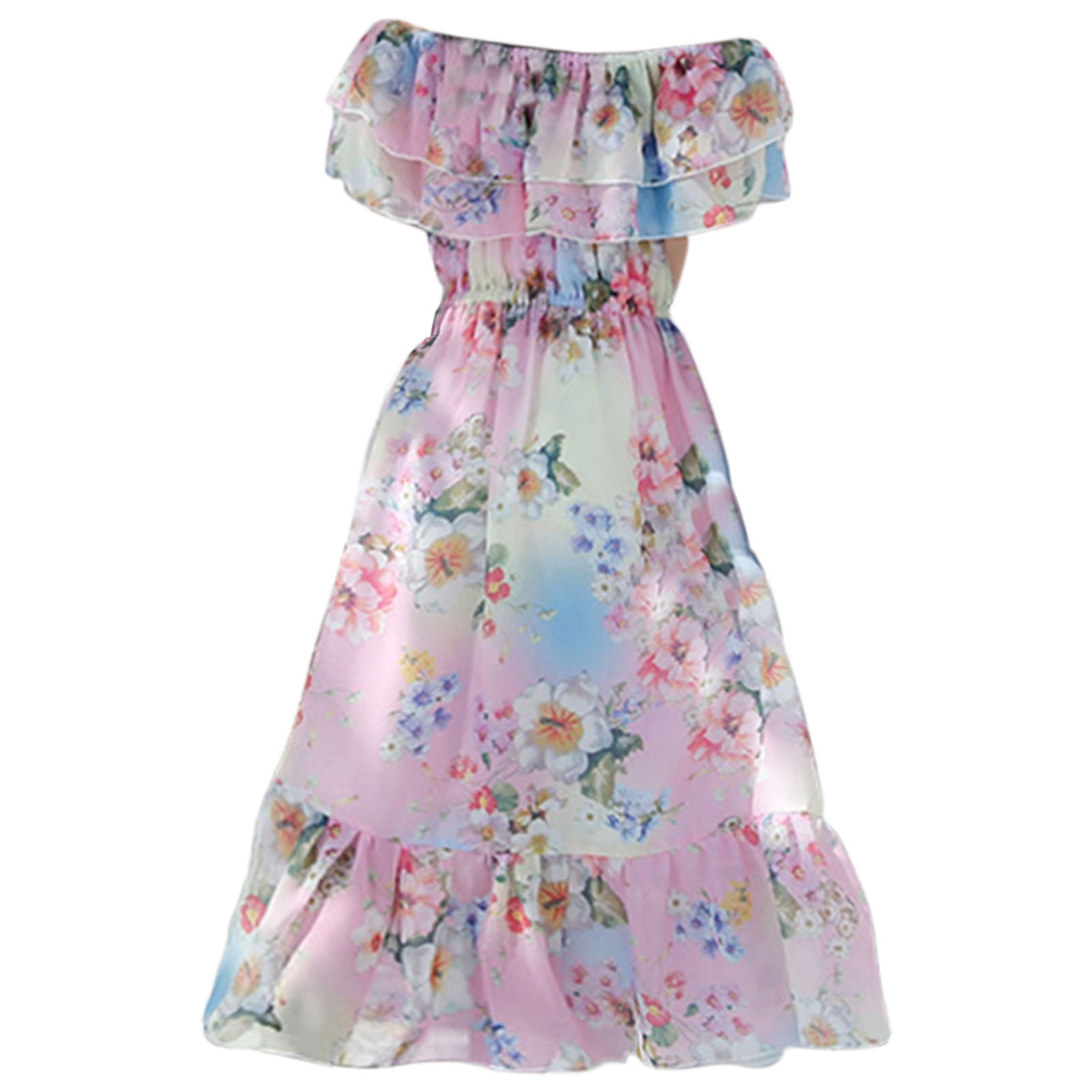 LUOGENLI Summer Dresses For Girls Size 14-16 Girls' Chiffon Dress ...