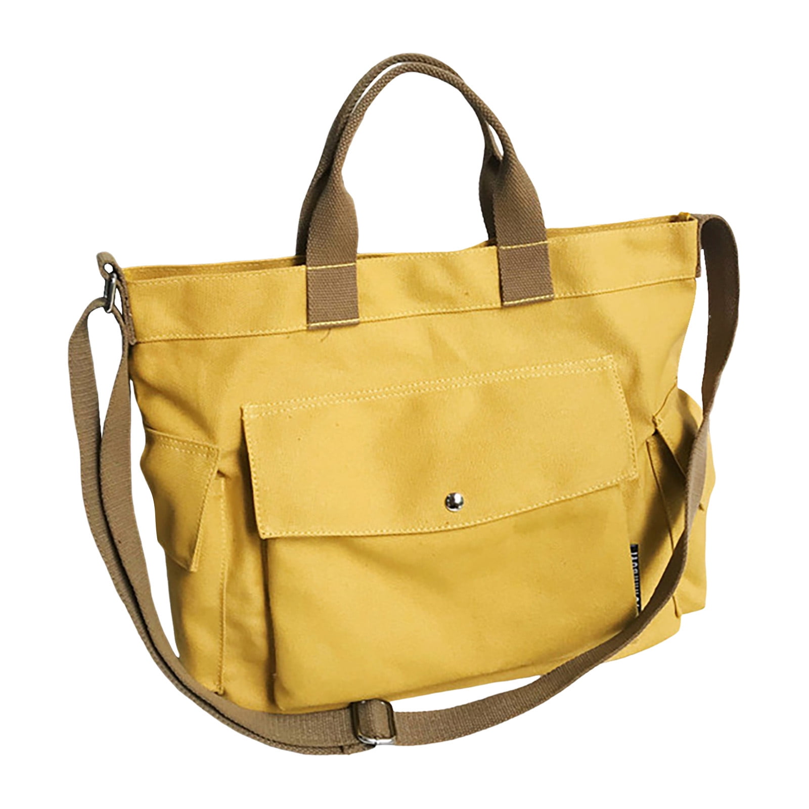 LUOGENLI Womens Handbags and Purses Leather New Canvas Solid Color ...