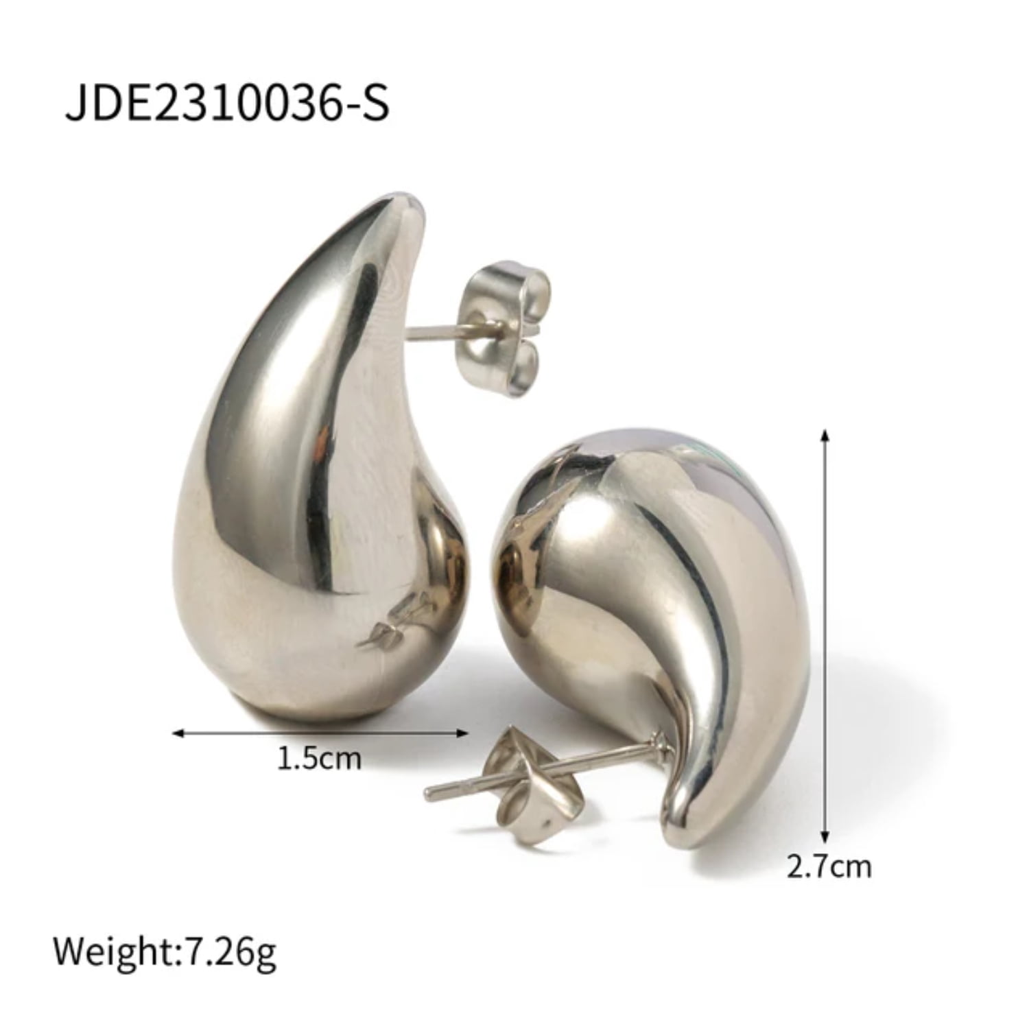 LUOPLNG 2023 Trendy Eye-catching Stainless Steel Tear Drop Earrings ...