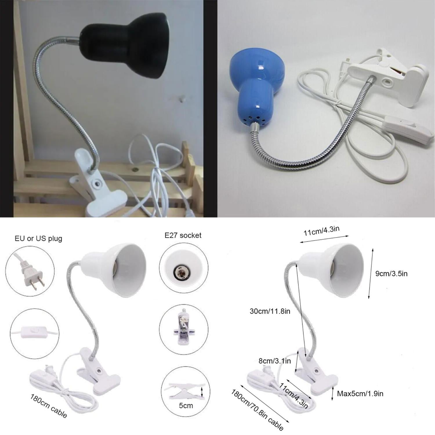 LUOPLNG Adjustable Stylish Pink Gooseneck Desk Lamp with Clamp Base ...