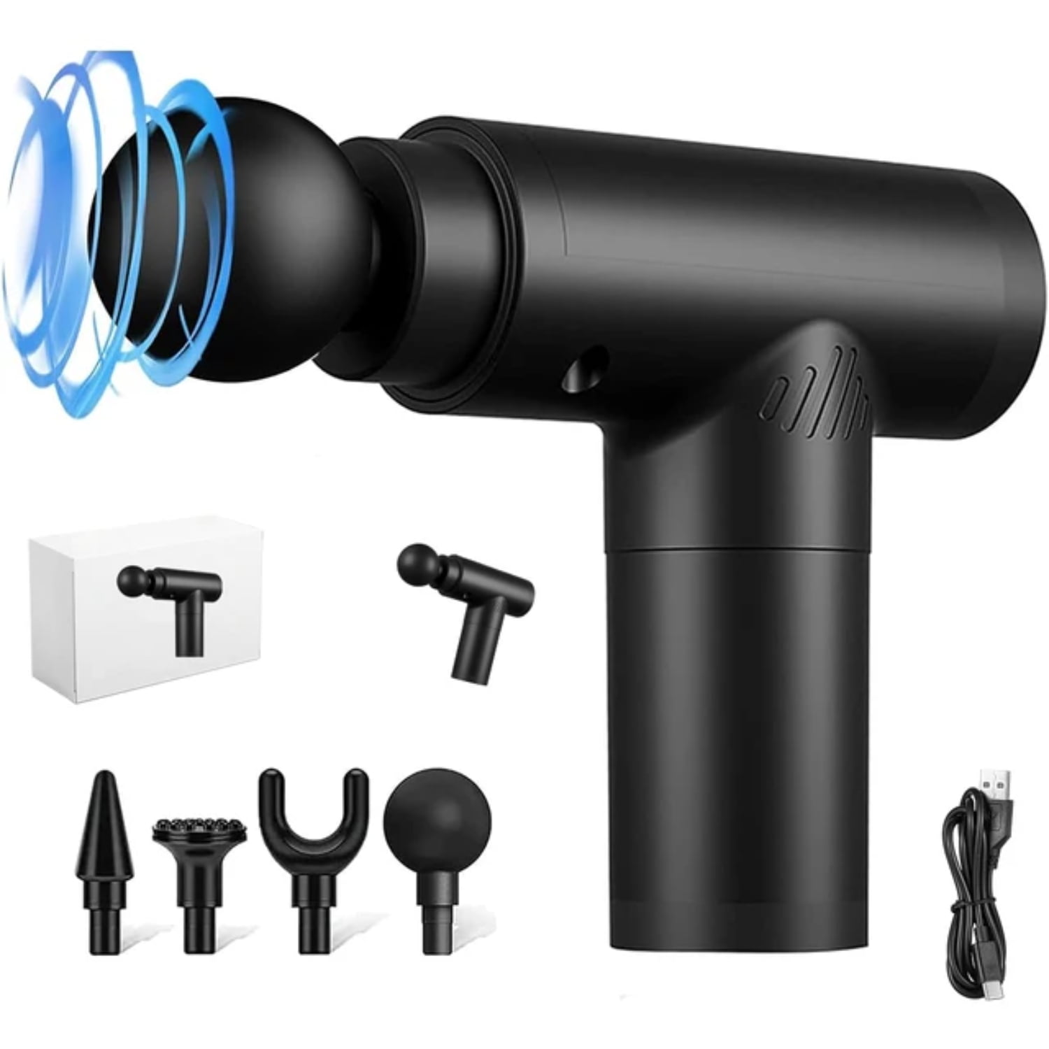 LUOPLNG Compact Portable Mini Deep Tissue Massage Gun with 6 Speeds for ...