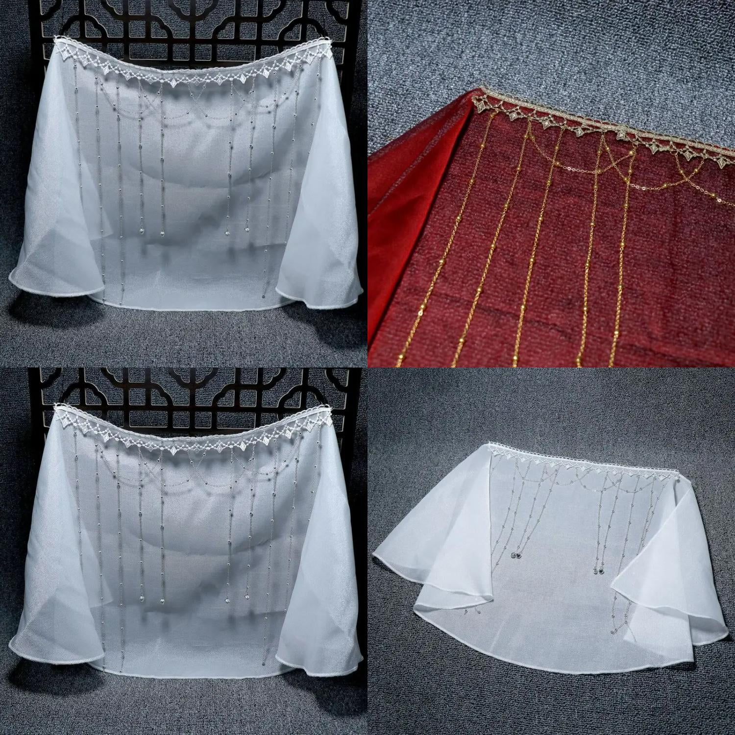 LUOPLNG Exquisite Ancient Style Bell Veil Women‘s Hanfu Jewelry Mask ...