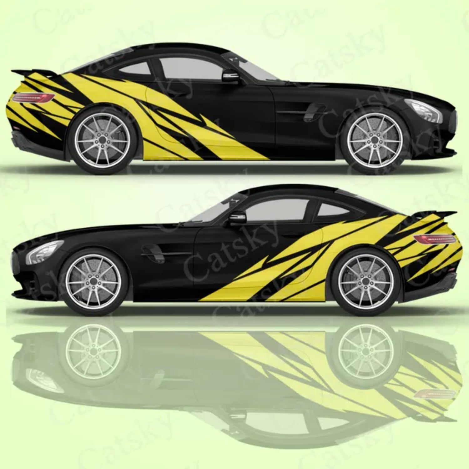 LUOPLNG Eye-catching unique geometric motion design PVC car stickers ...