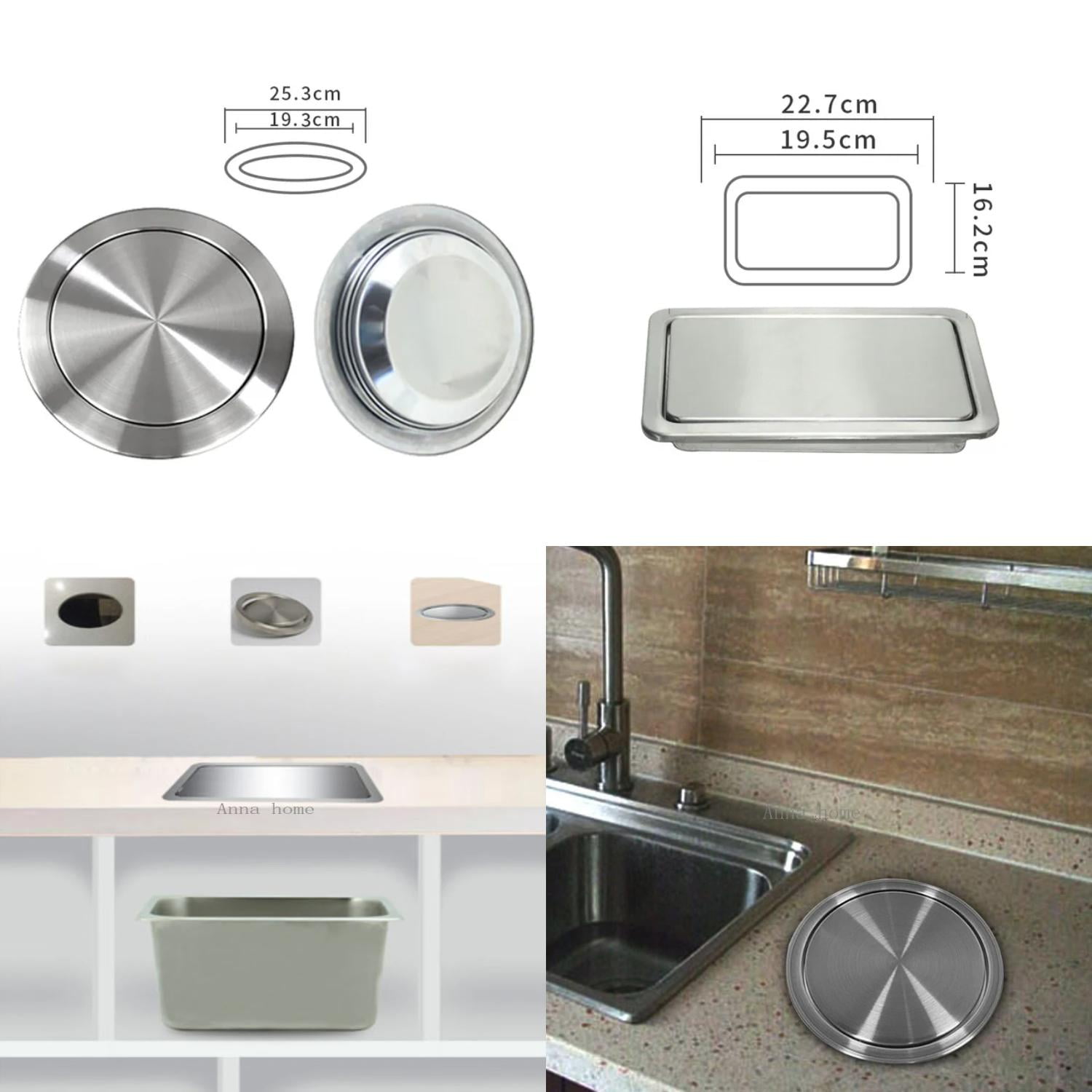 LUOPLNG Sleek and Modern Stainless Steel Flush Recessed Balance Swing ...