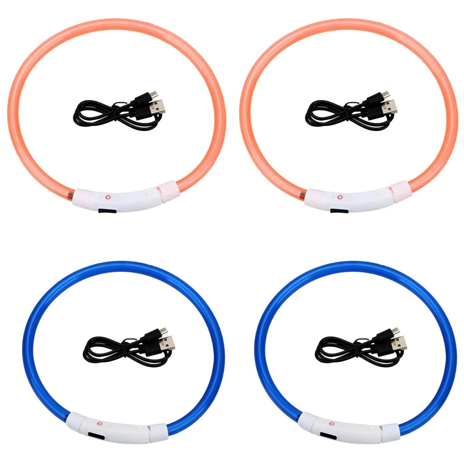 LUOPLNG Stunning Glowing LED Light Collar for Pets Enhances Visibility ...