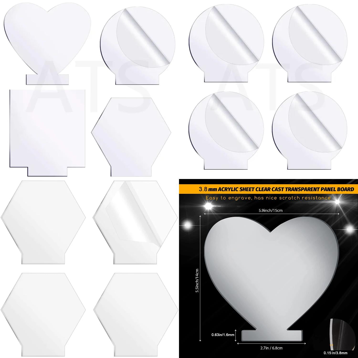 LUOPLNG Thick Clear Acrylic Panels Set - Versatile and Durable Display ...