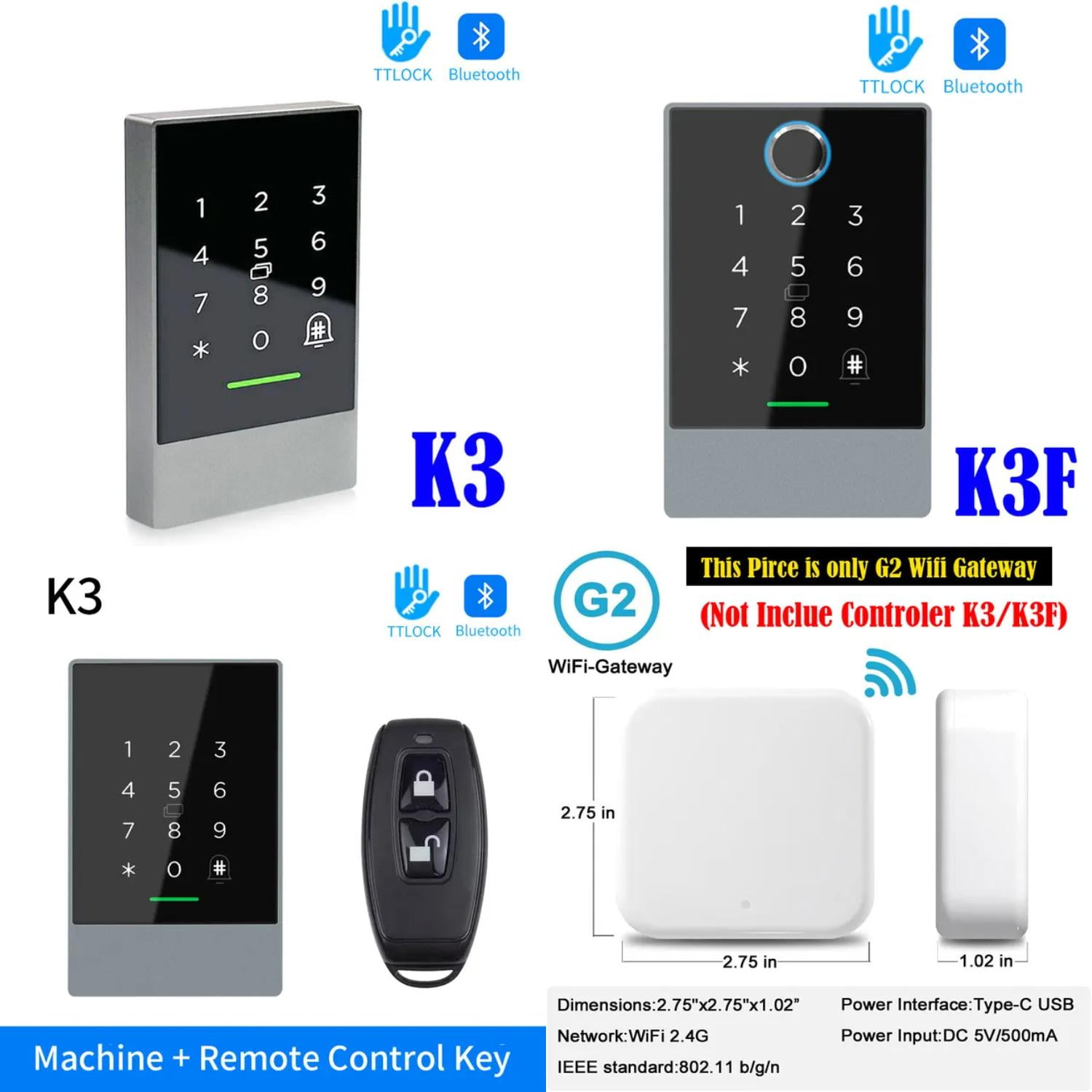 LUOPLNG Ultimate Protection and Convenience with Highly Advanced Secure TTLOCK K3/K3F ...