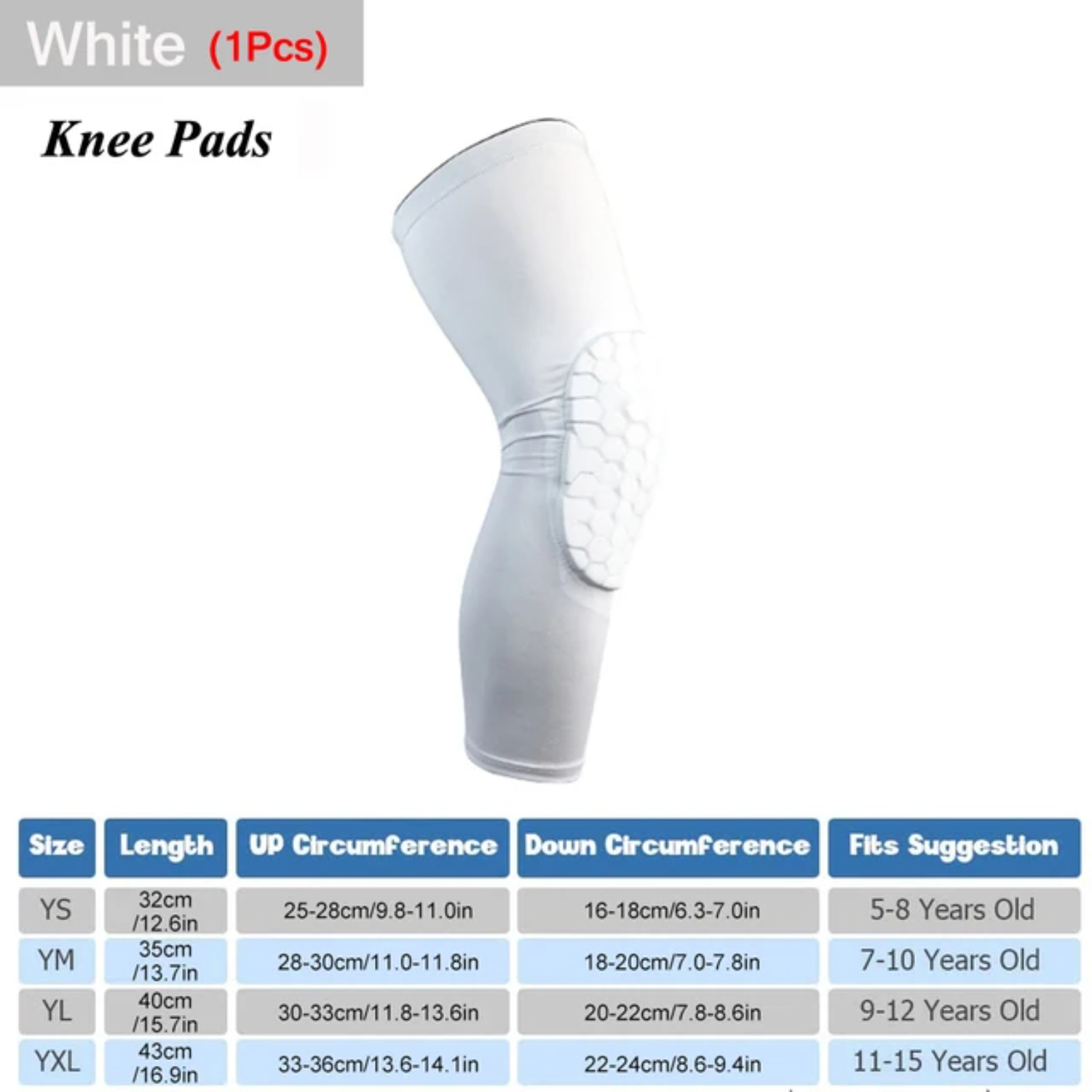 LUOPLNG Ultimate Protection Youth Compression Honeycomb Knee Pads ...