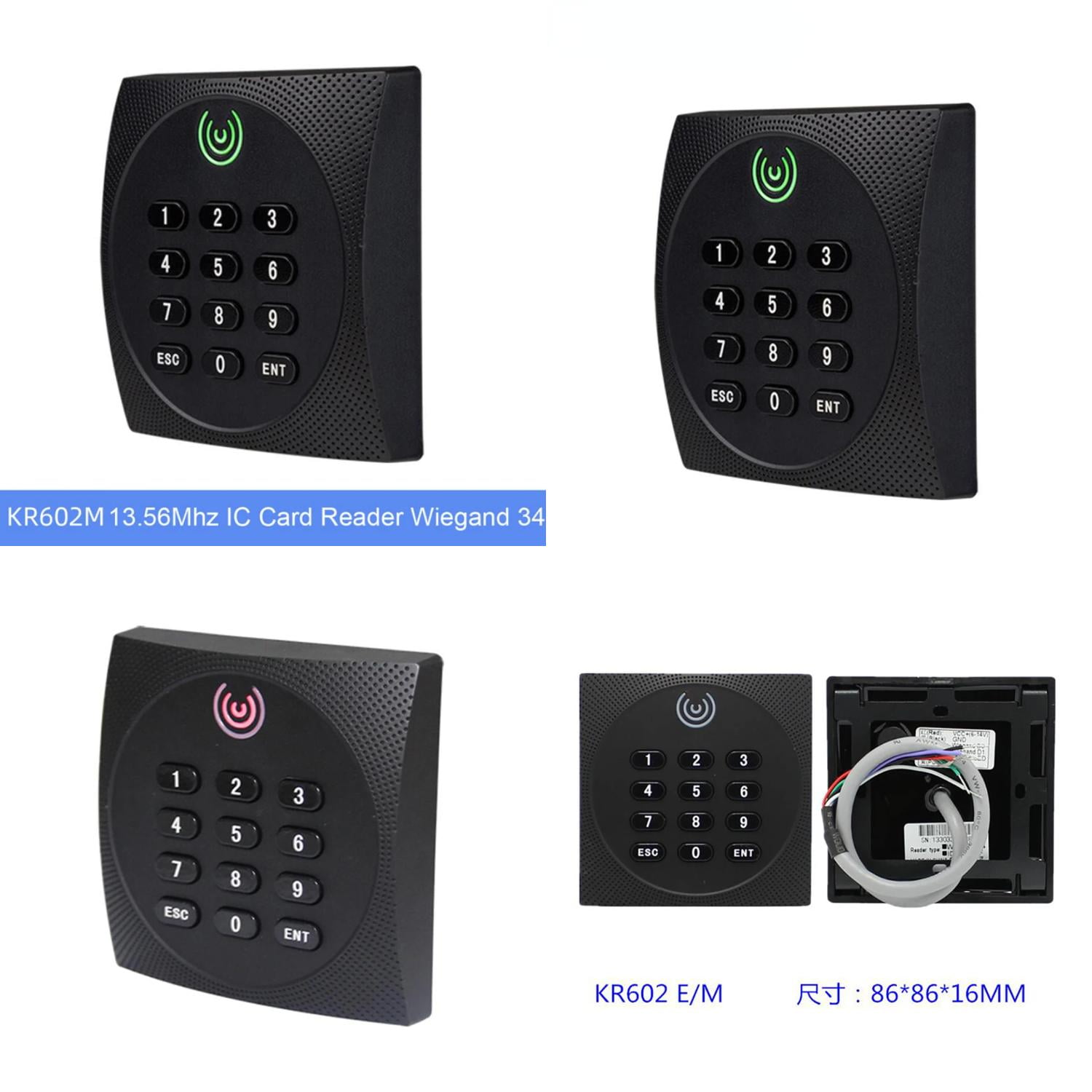 LUOPLNG Waterproof and Reliable KR602E Wiegand 26 34 Card Password Card ...