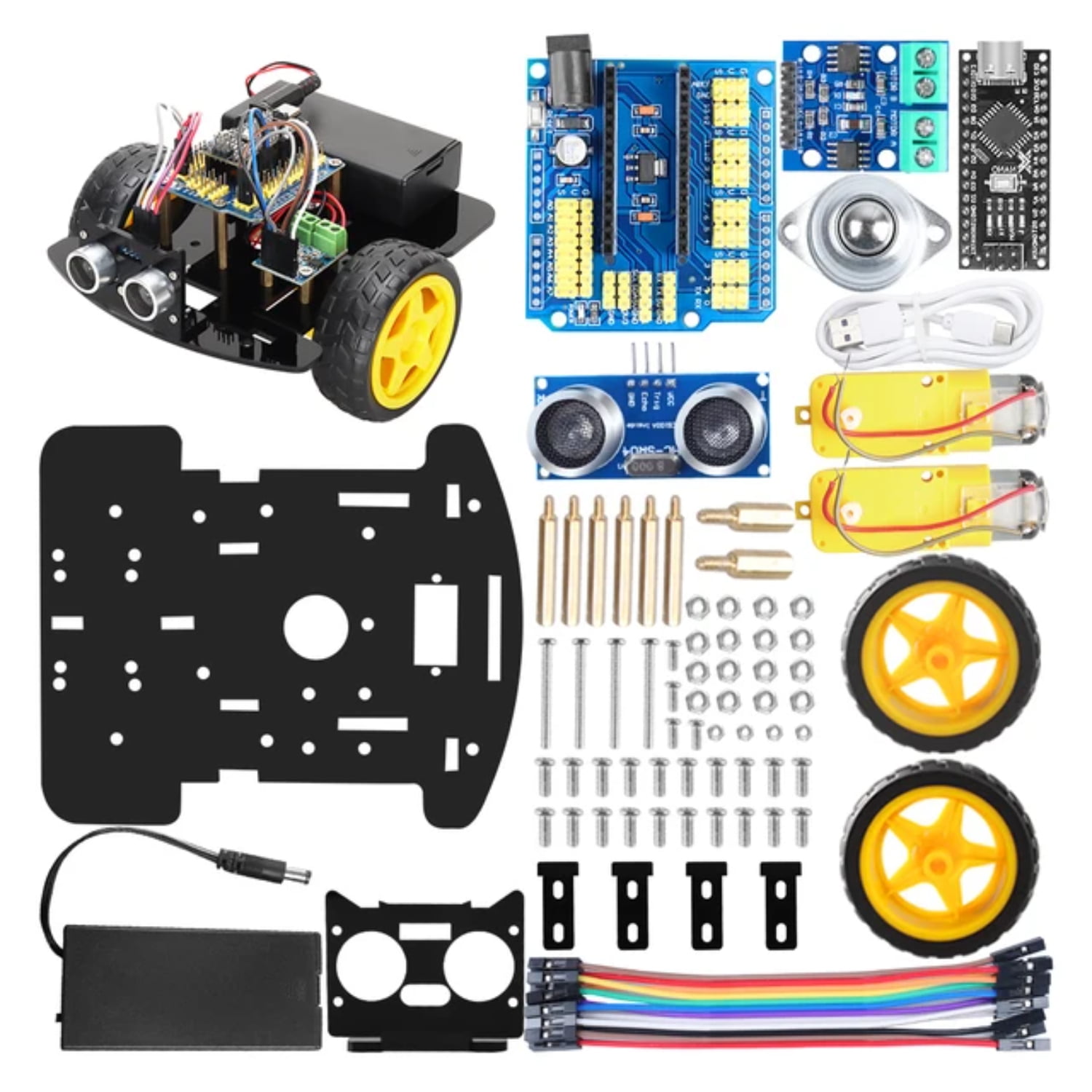 LUOPNGL Enhanced Perfect Smart 2WD Robotic Kit for Beginners ...
