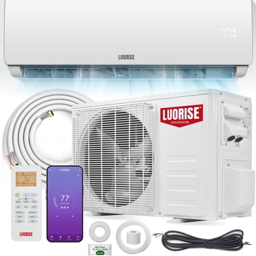 12000 BTU Mini Split Air Conditioner & Heat Pump System, 19 SEER2 230V ...