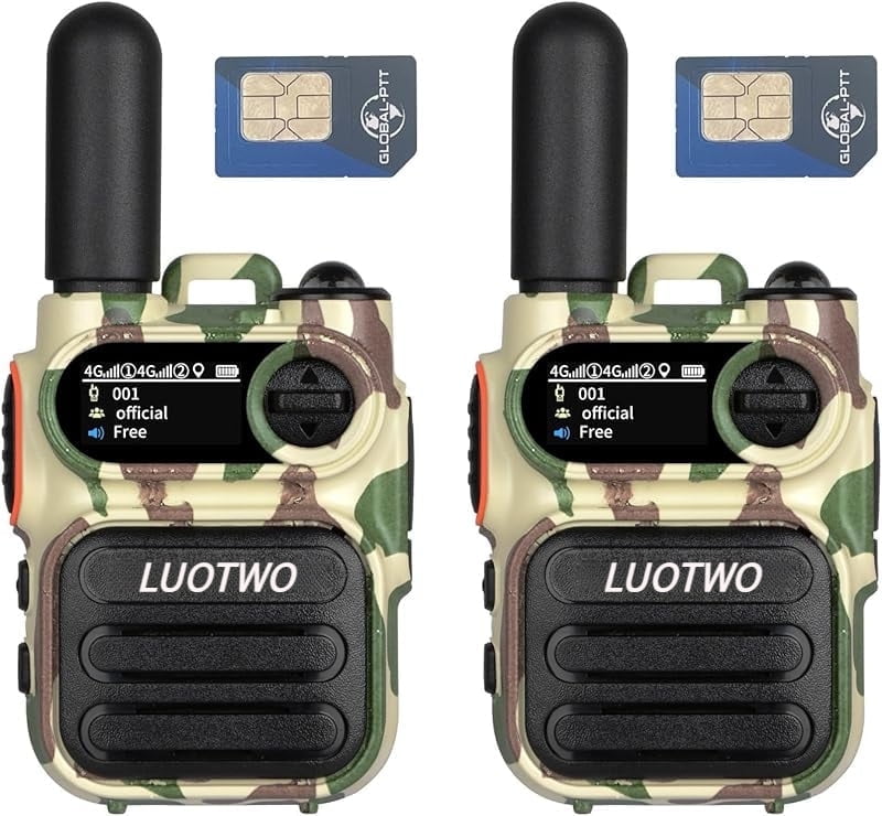 LUOTWO 2-Pack Nationwide Long Range Walkie Talkie, 4G LTE Nationwide ...