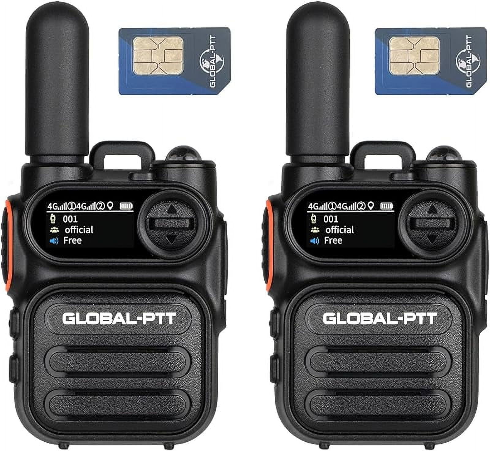 LUOTWO 2-Pack Nationwide Long Range Walkie Talkie, 4G LTE Nationwide Coverage Handheld PoC ...