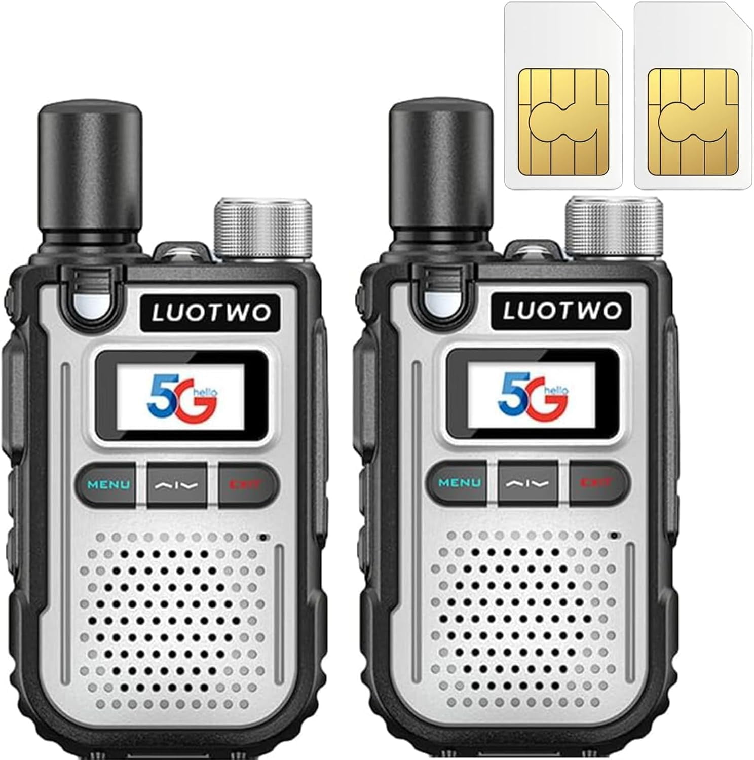 LUOTWO N5230 Global Walkie Talkie Long Range with SIM Cards 4G POC ...