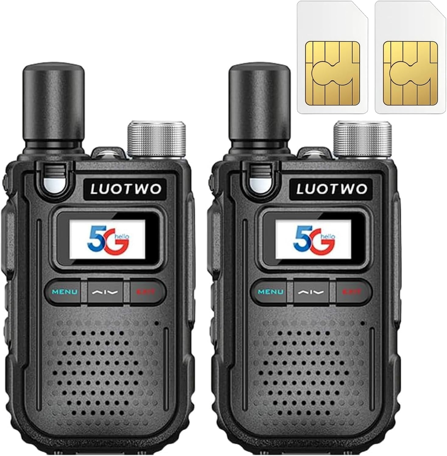 LUOTWO N5230 Global Walkie Talkie Long Range with SIM Cards 4G POC ...