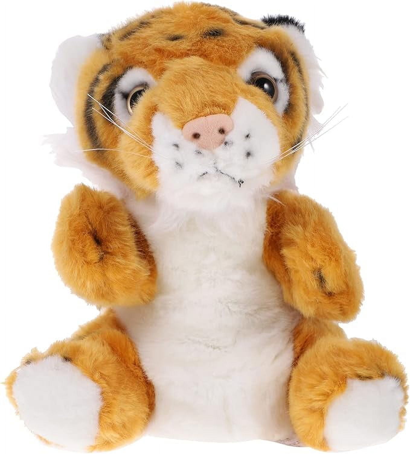 LUOZZY Tiger Hand Puppet for Kids Plush Jungle Animal Puppets Parent ...