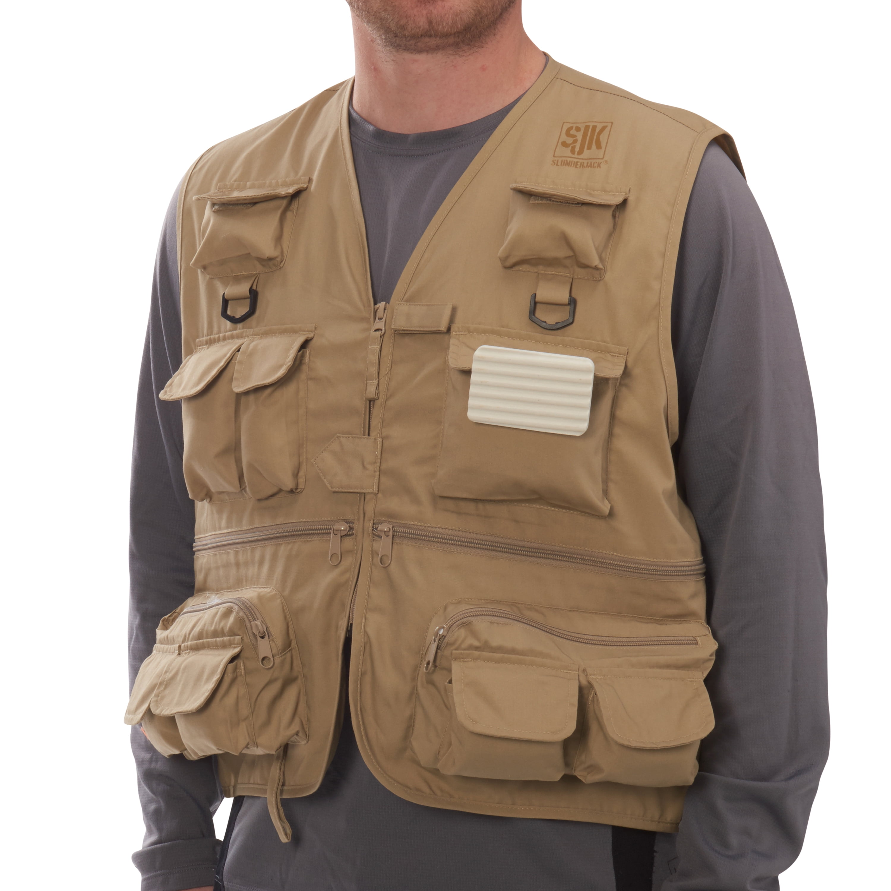 LURE 26 POCKET FISHING VEST MD KHAKI - Walmart.com