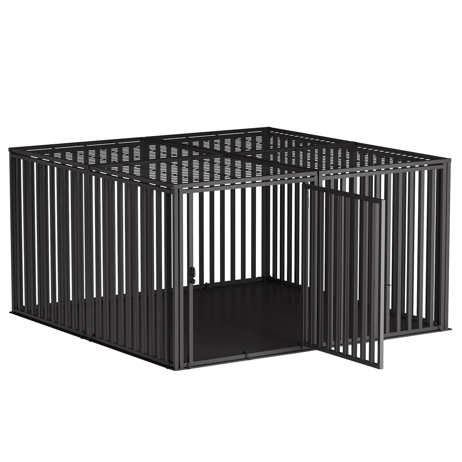 LURIVA Extra Large Steel MMF7 Tube Dog Crate with Mat Base, 48"x48"x28 ...