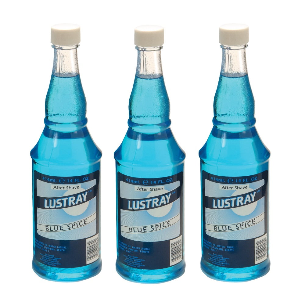 LUSTRAY Barber Men Blue Spice After Shave 14 oz 3 x BB-904080 - Walmart.com