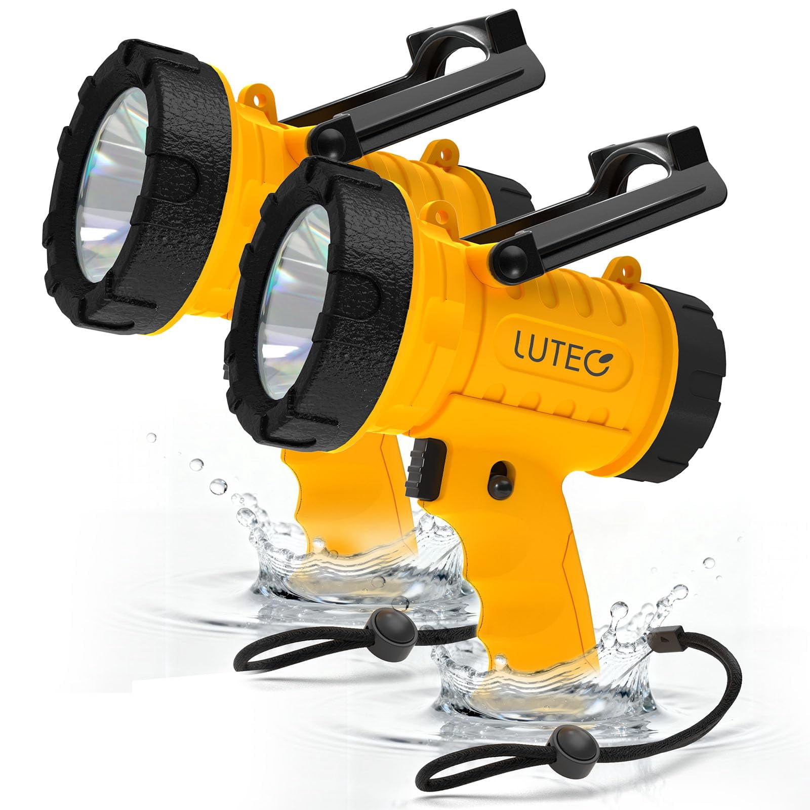 LUTEC 2 Pack Rechargeable Spotlight Flashlight 90,000 Lux Super Bright ...