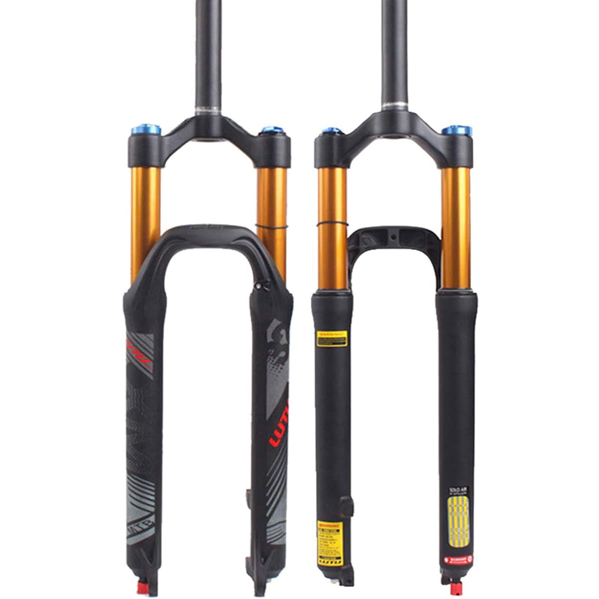 LUTU Air Suspension Fork 26/27.5/29" 120mm Travel 1-1/8 Threadless MTB Bike Fork Air Shock ...