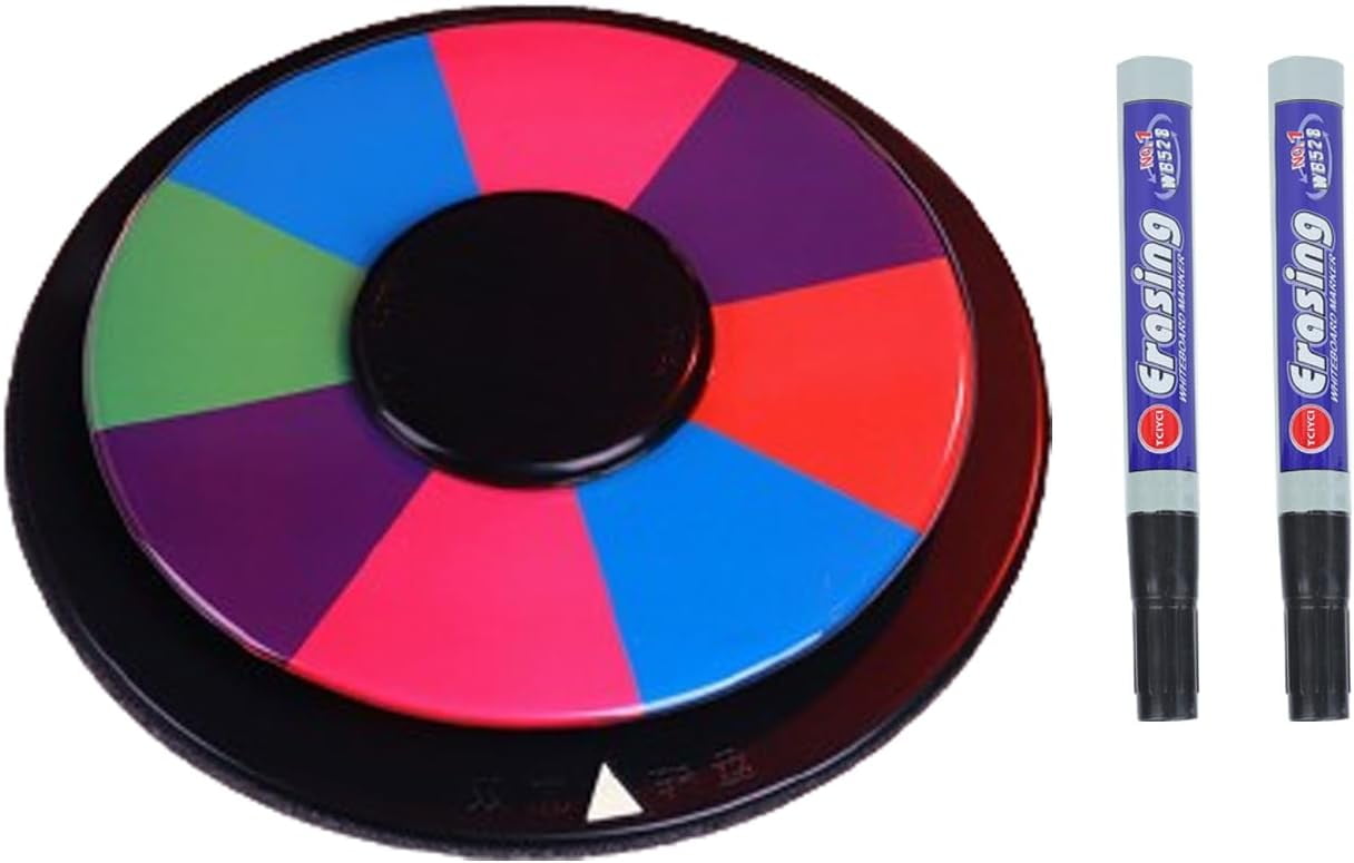 LUU-10 Inch Color Prize Wheel,Double-Sided 8/16 Slot Color Prize Wheel ...