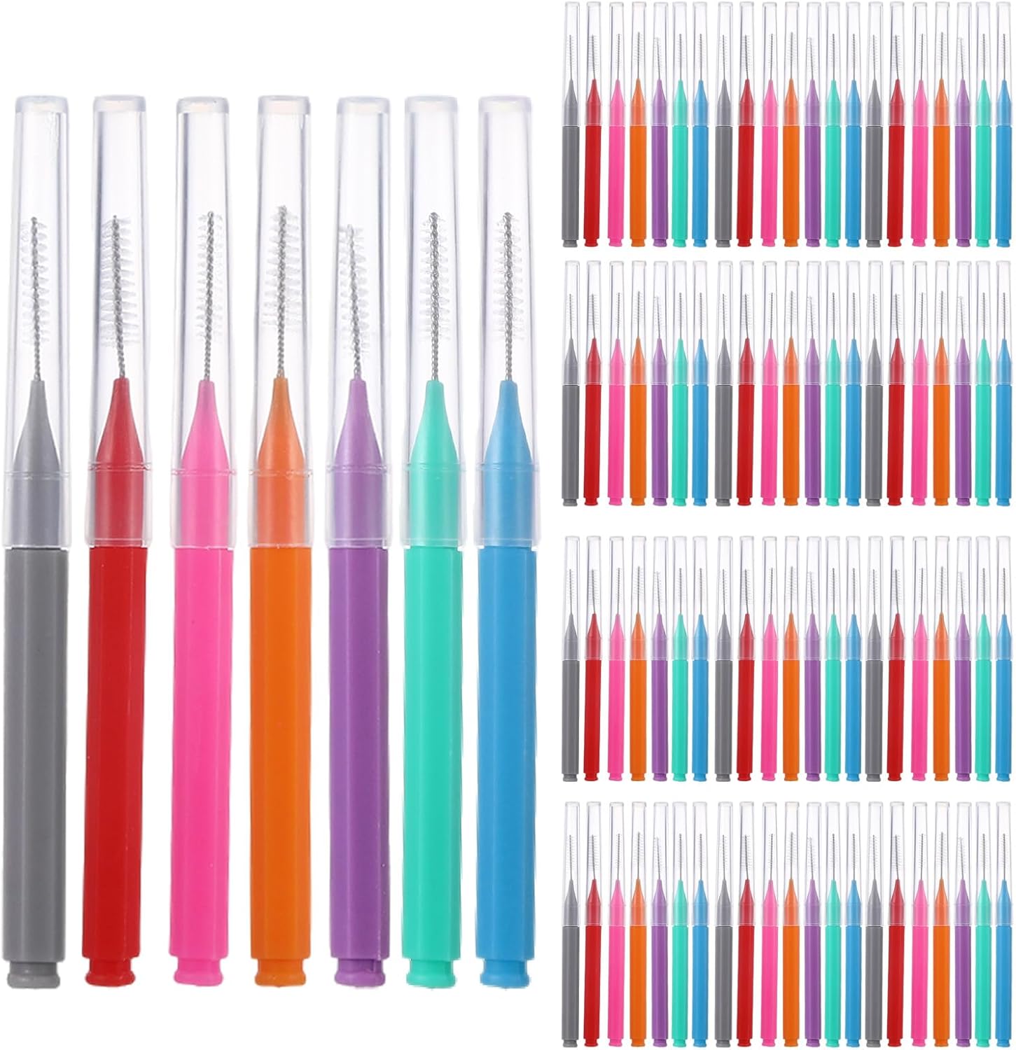 LUU-100 Pcs Interdental Brushes, Braces Brush Interdental Brushes ...