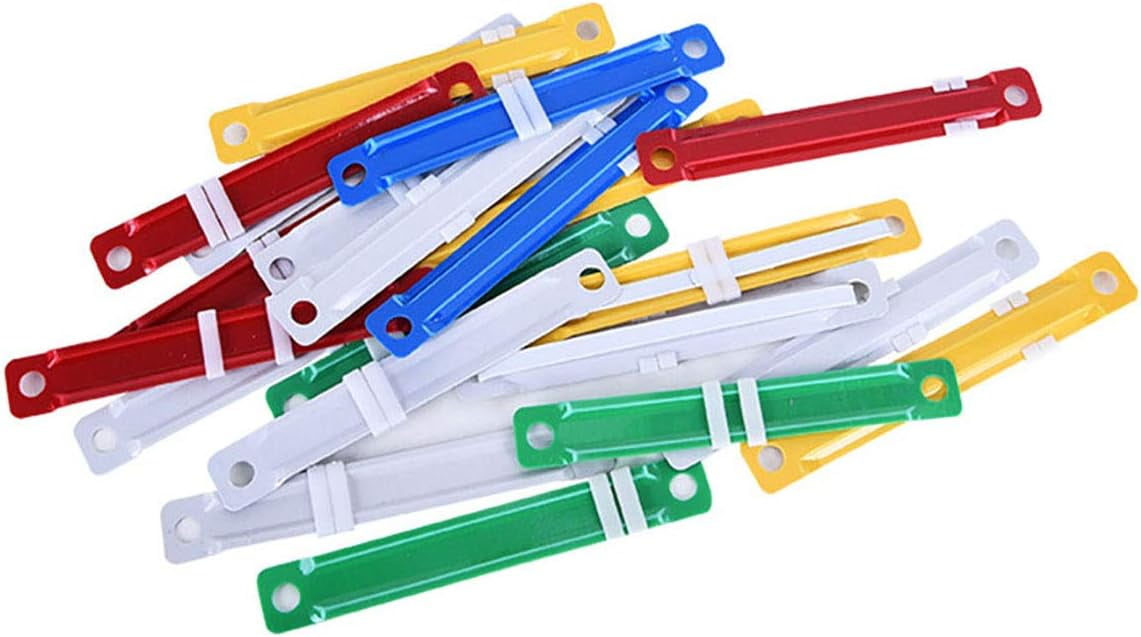 LUU-10PCS 2 Holes Document Paper Fasteners Metal Silver Binding Rings ...