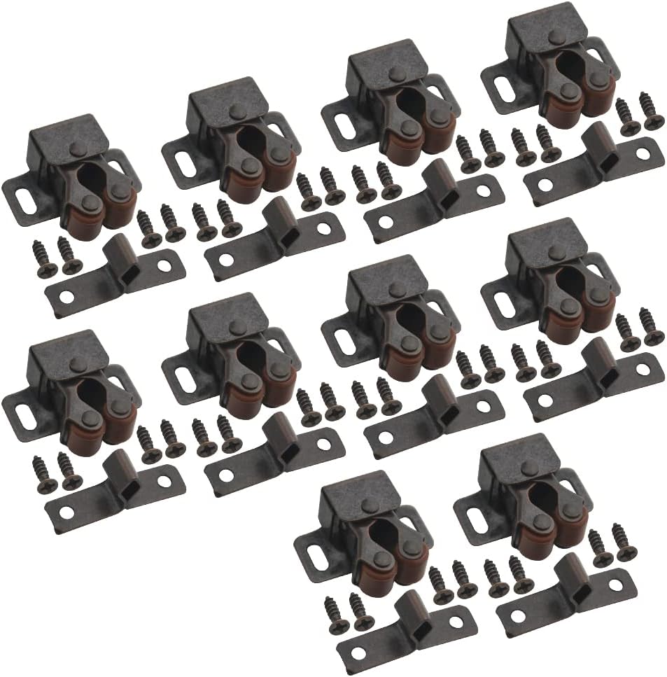 LUU-10Pack Double Roller Catch Cabinet Door Catch Cabinet Catch ...