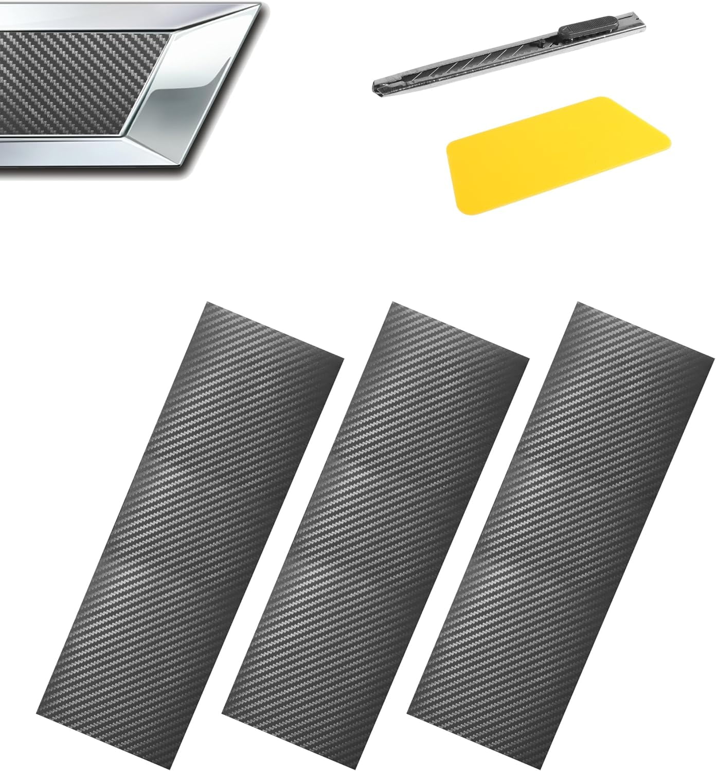 LUU-11.8"x4" Bowtie Emblem Wrap Kit,Car Emblem Stickers,Car Accessories ...