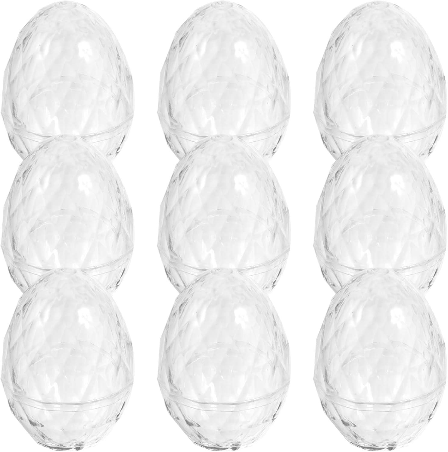 LUU-12 Pcs Egg Shaped Box Fillable Ornaments Plastic Egg Ball Ornament ...