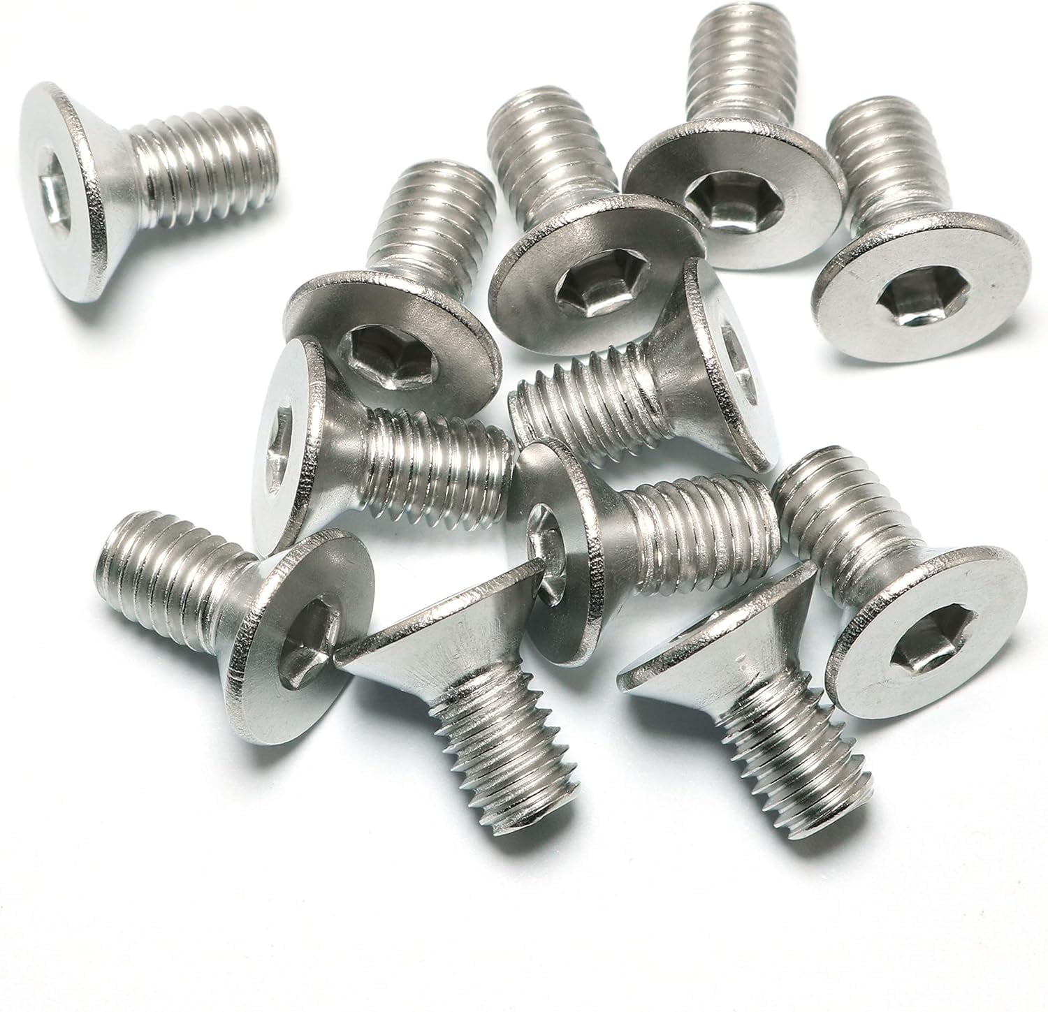 LUU-12pcs Hexagon Hex Socket Countersunk Screw Stainless Steel A2-70 ...