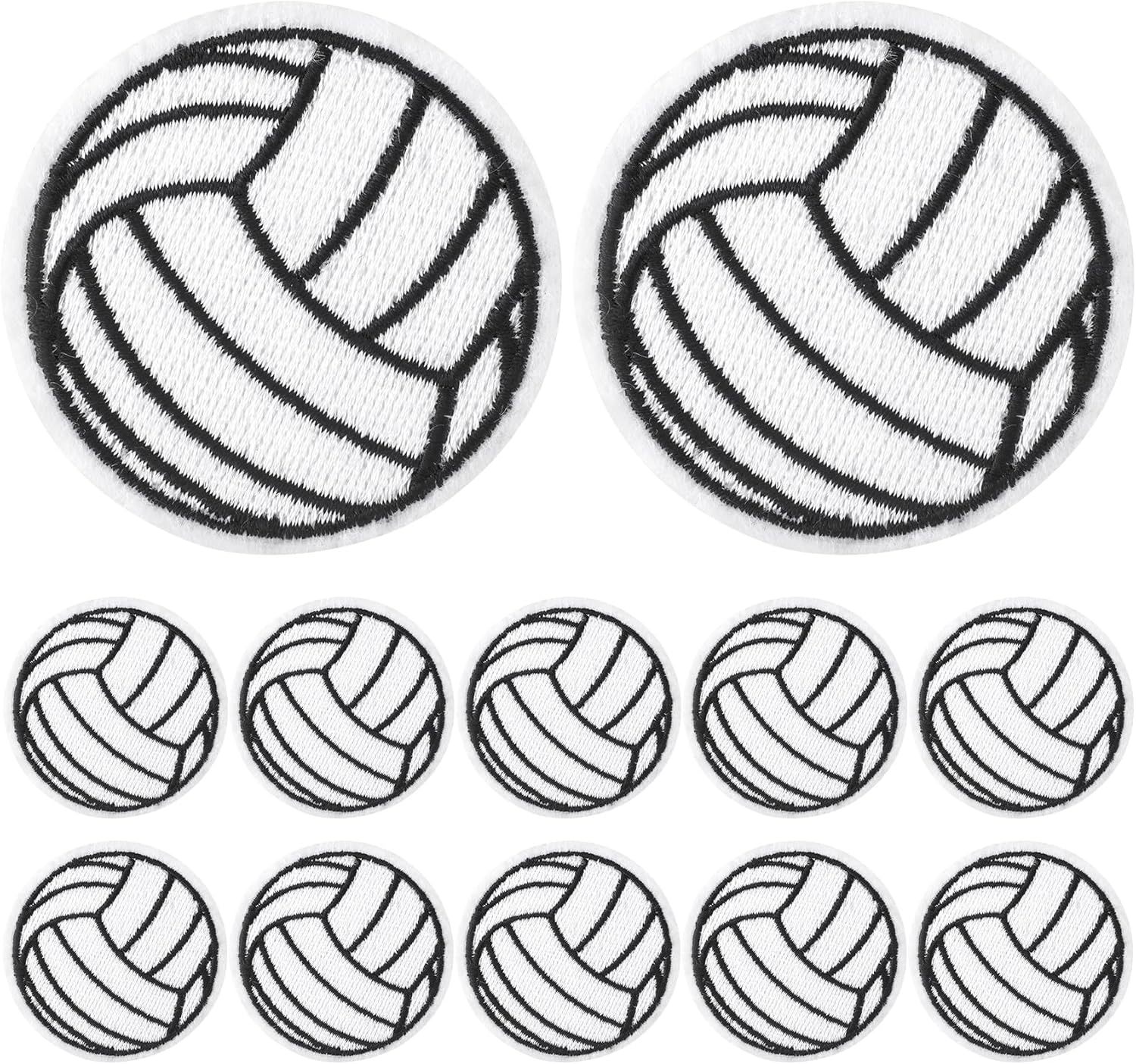 LUU-12pcs Volleyball Iron on Patches for Backbags, Sew on Volleyball ...