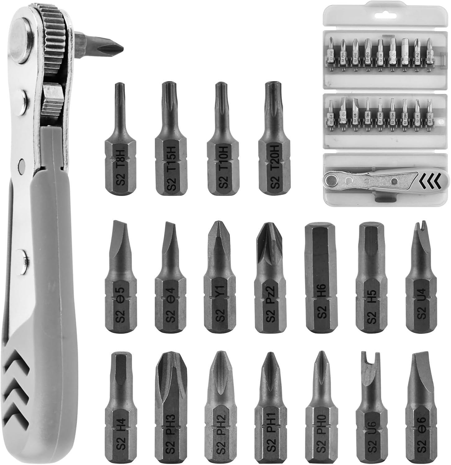 LUU-18 in 1 Right Angle Screwdriver, 36-Tooth Low Profile Mini ...