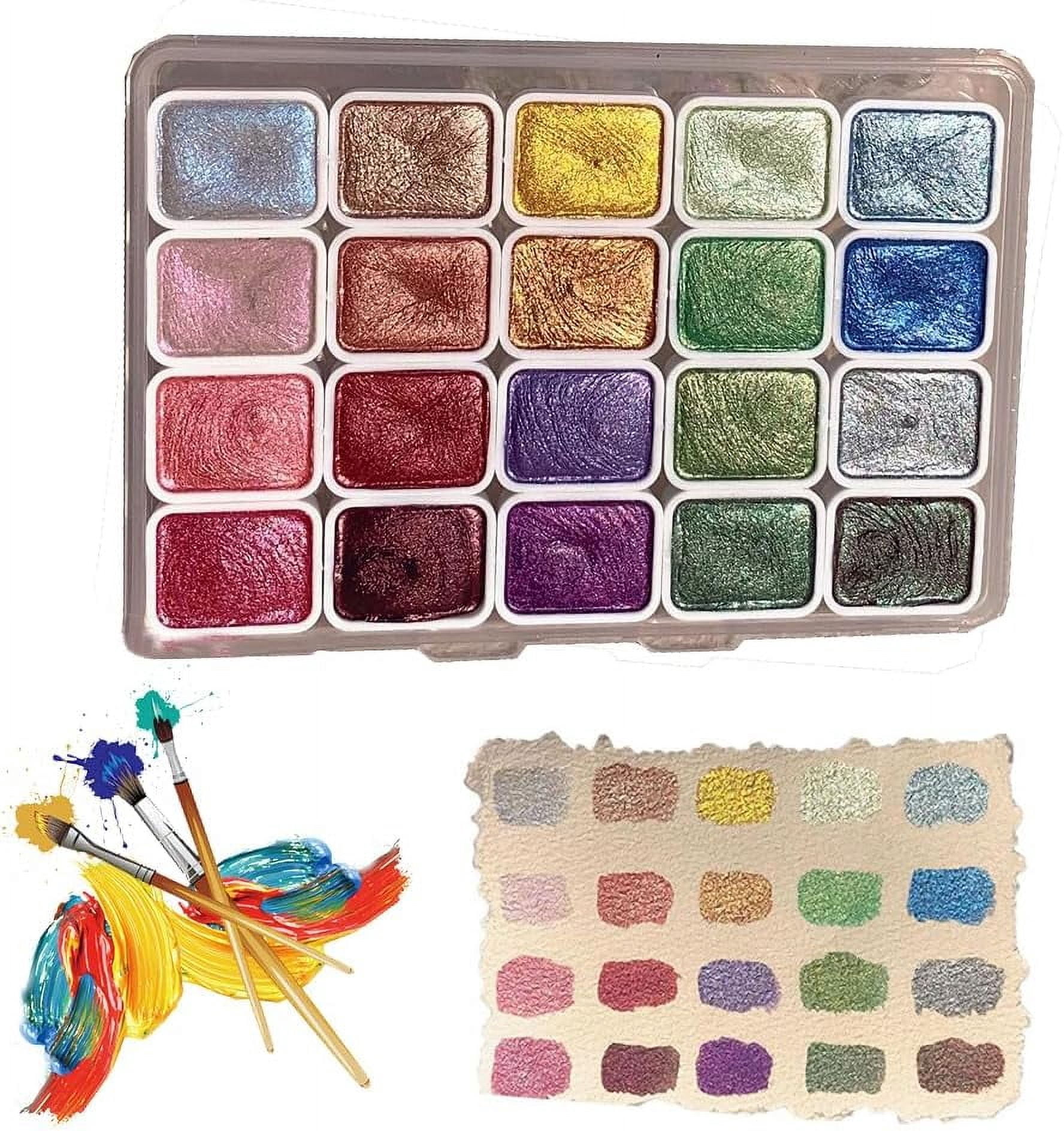 LUU-20 Colors Watercolor Painting Set, 2025 New Metallic Watercolor ...