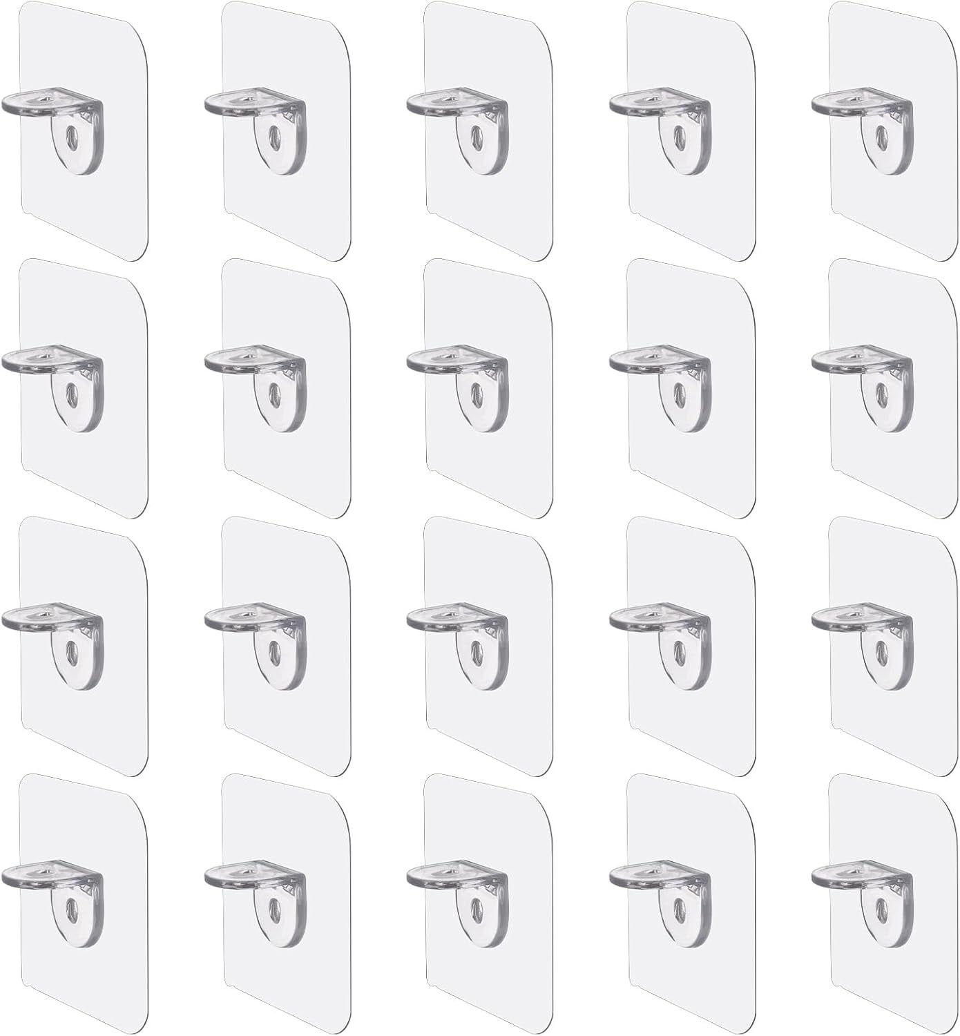 LUU-20 Pcs Plastic Self Adhesive Bracket Shelf Support Peg Partition ...